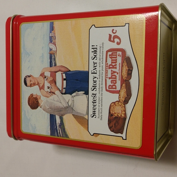 Other | Vintage 8s Baby Ruth Candy Bar Collectible Advertising Tin ...